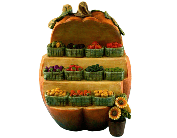Fairy Garden Vegetable Stand with Scarecrow & Accessories by Pretmanns ...